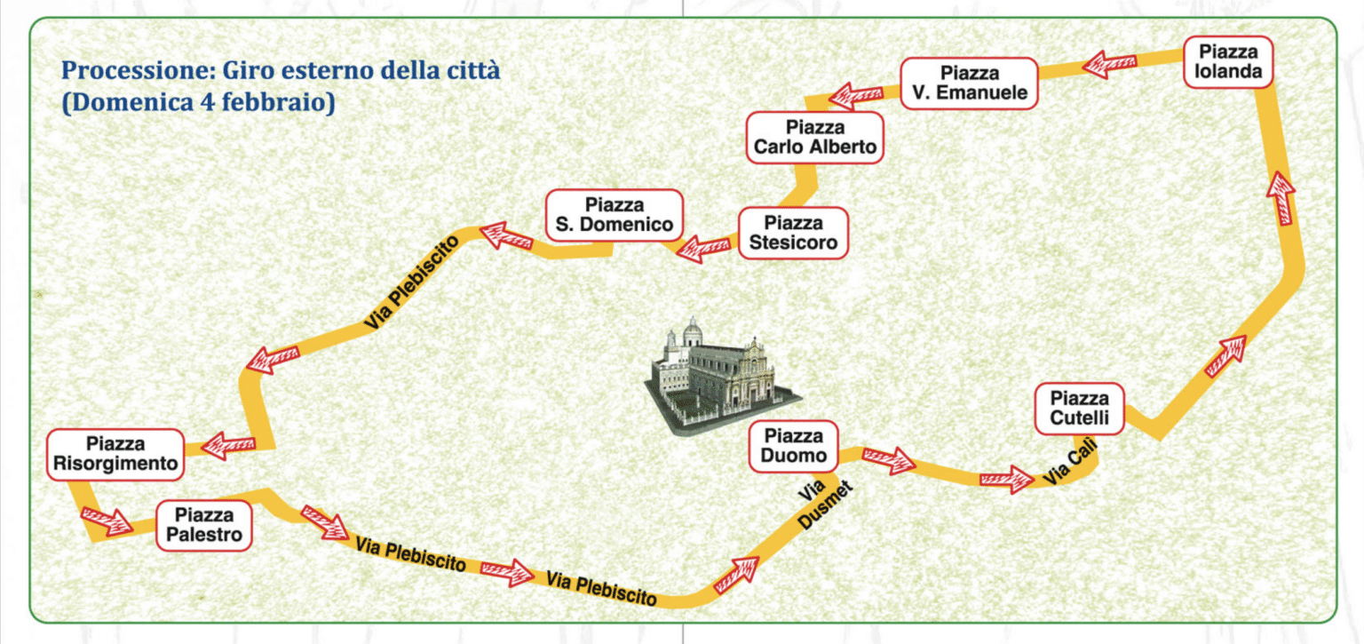 Festa Sant’Agata 2024, il giro esterno del 4 febbraio: percorso - LiveUnict